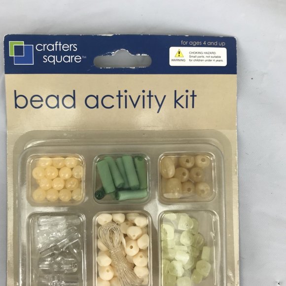 Crafters Square | Office | Bead Activity Craft Kit Nip 3 Beads String ...